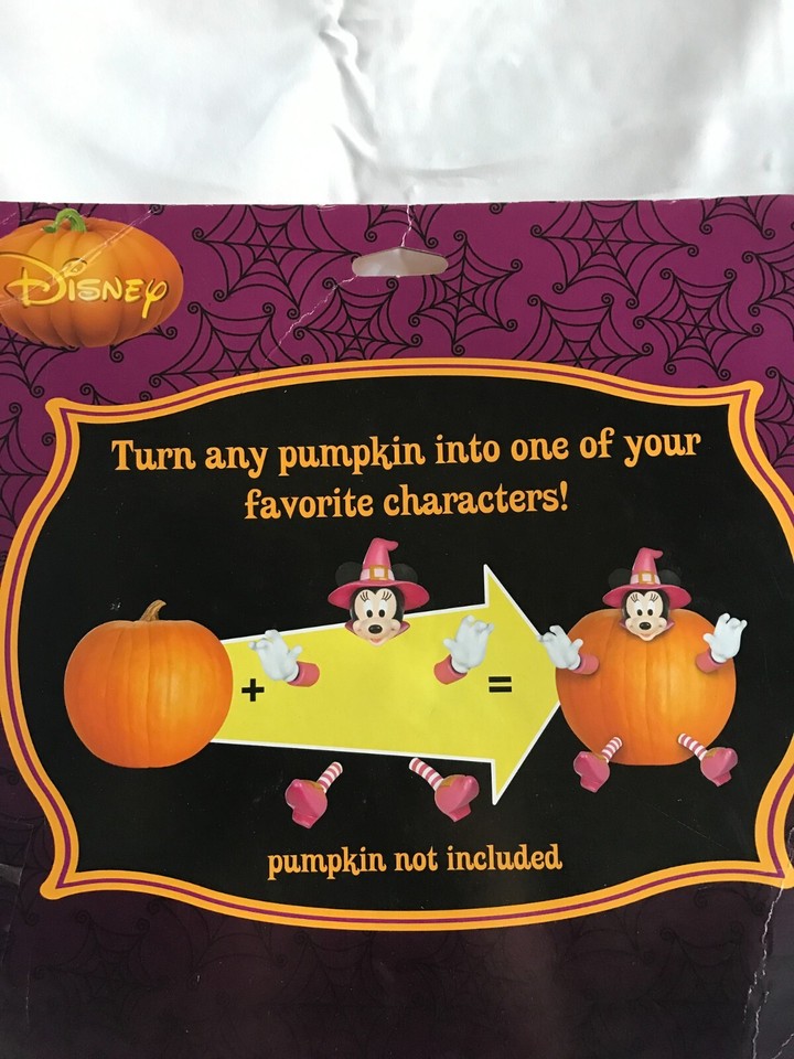 Disney Minnie Mouse Halloween Figure Decor Push-Ins Pumpkin / Cake ...