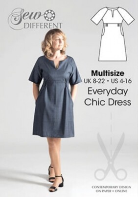 Sew Different Sewing Pattern Everyday Chic Dress Women UK Sizes: 8 - 22 | eBay