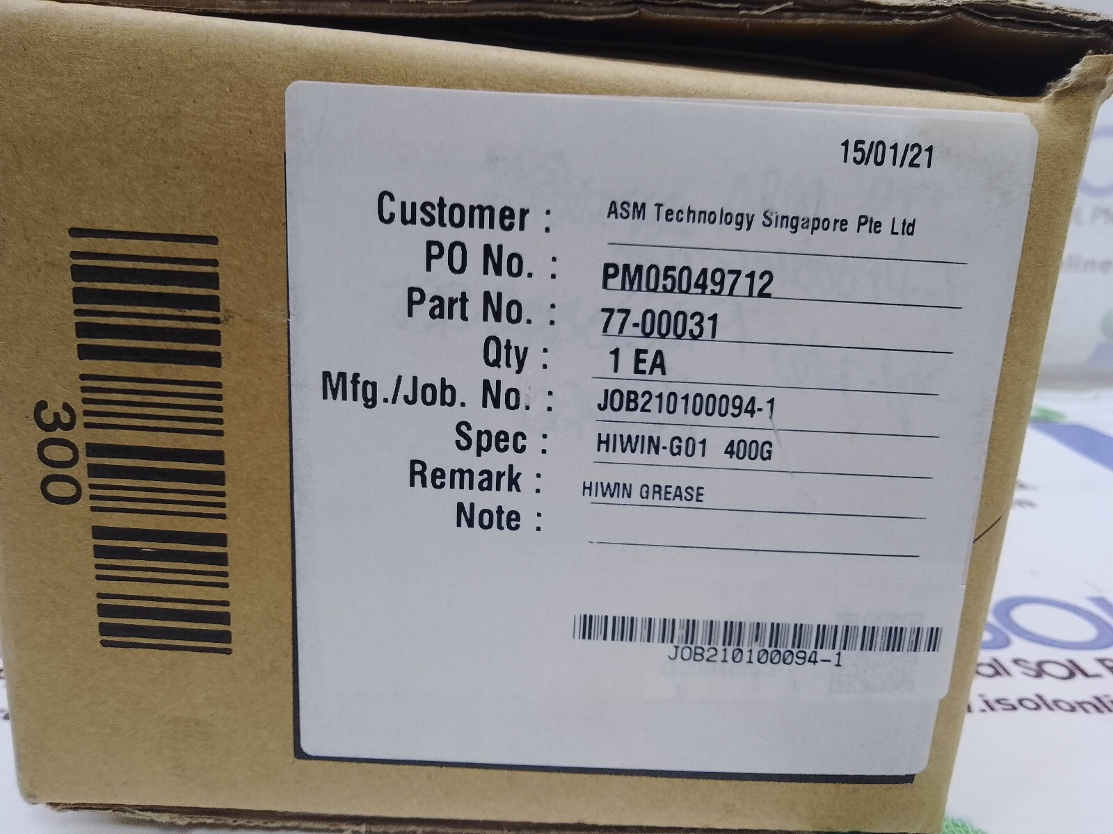 Hiwin 77-00031 Lubricant Grease G01 for Heavy Load Semiconductor Store Spare | eBay