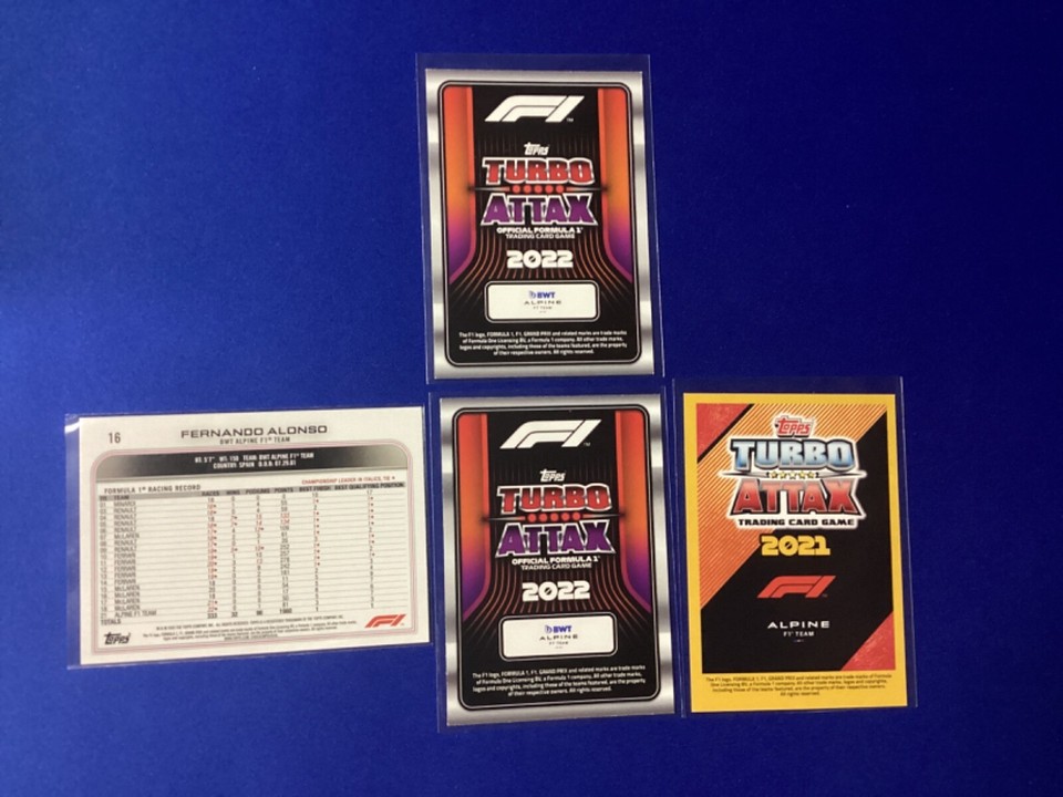 Fernando Alonso 2022 Topps Formula 1 #16 Card - All 4 | eBay