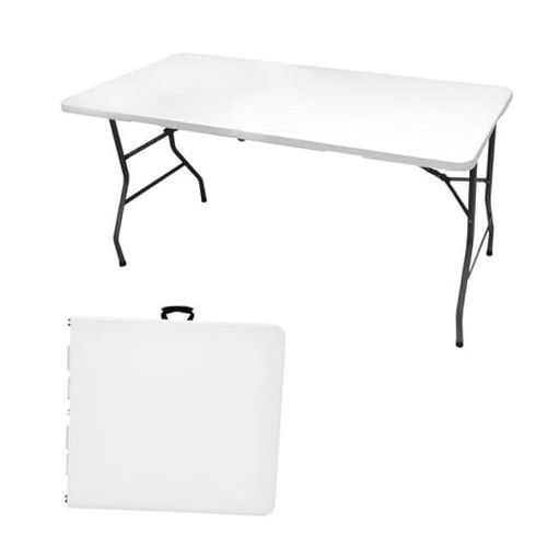 Folding Table, 5 Foot Plastic Heavy Duty Craft Table Portable 5FT Rectangular | eBay