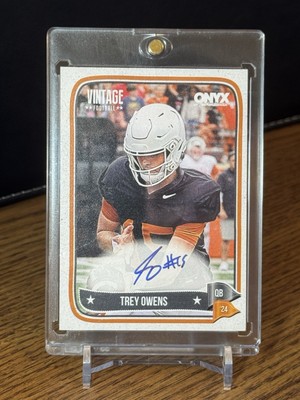 2024 Onyx Vintage Football TREY OWENS On Card Autograph TEXAS LONGHORNS ...