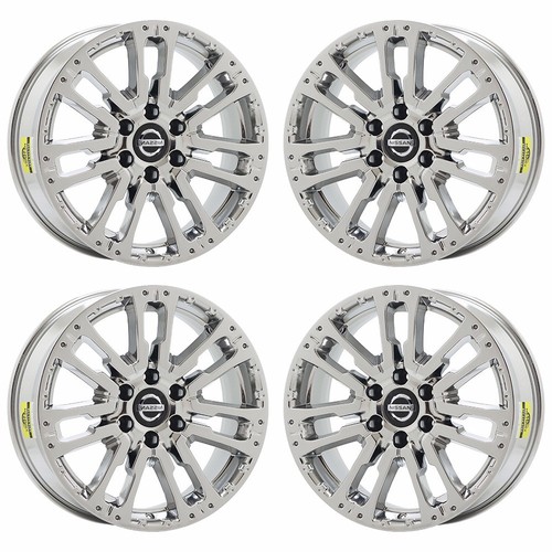 20" NISSAN TITAN PVD BRIGHT CHROME-C WHEELS RIMS FACTORY OEM 62754 2017 ...