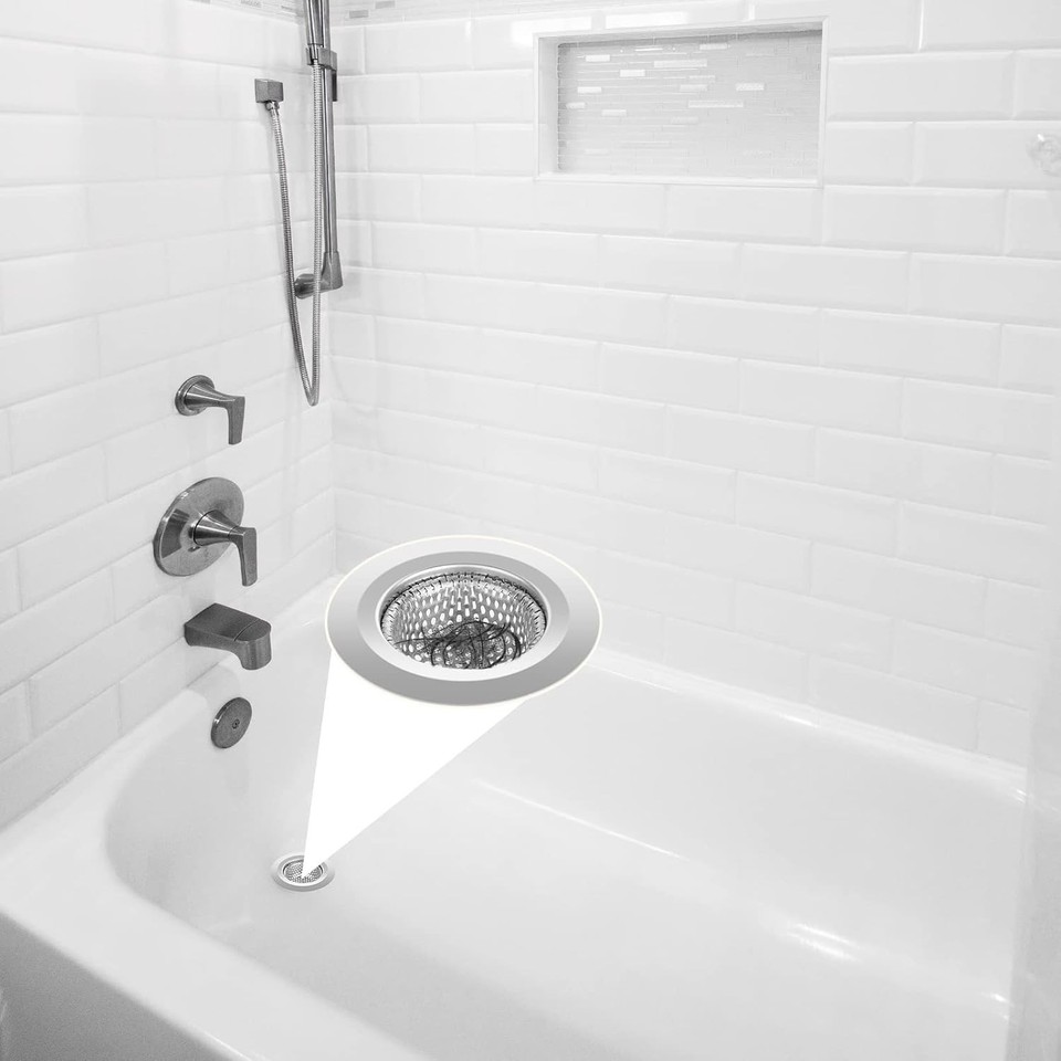 Bathtub Drain Screen Sink Hair Remover Bathroom Catcher Clogged Drains ...