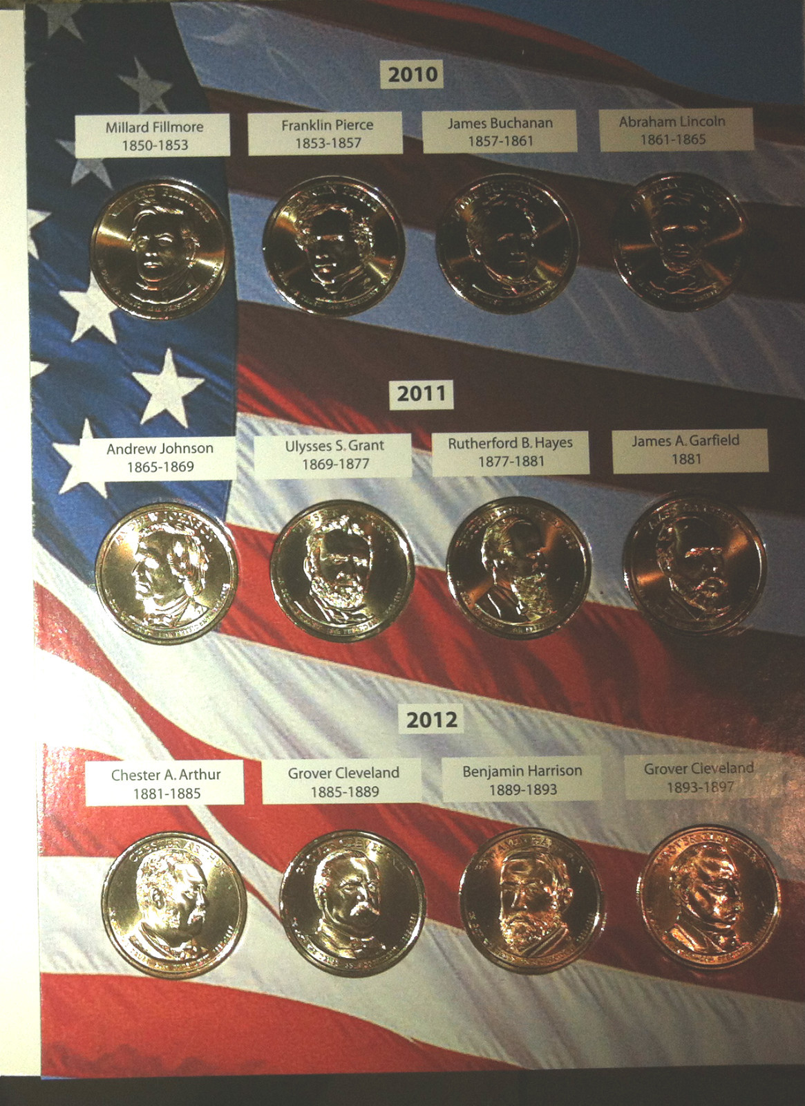 COMPLETE SET UNCIRCULATED PRESIDENTIAL $ DOLLAR COLLECTION 2007 to 2016 ...