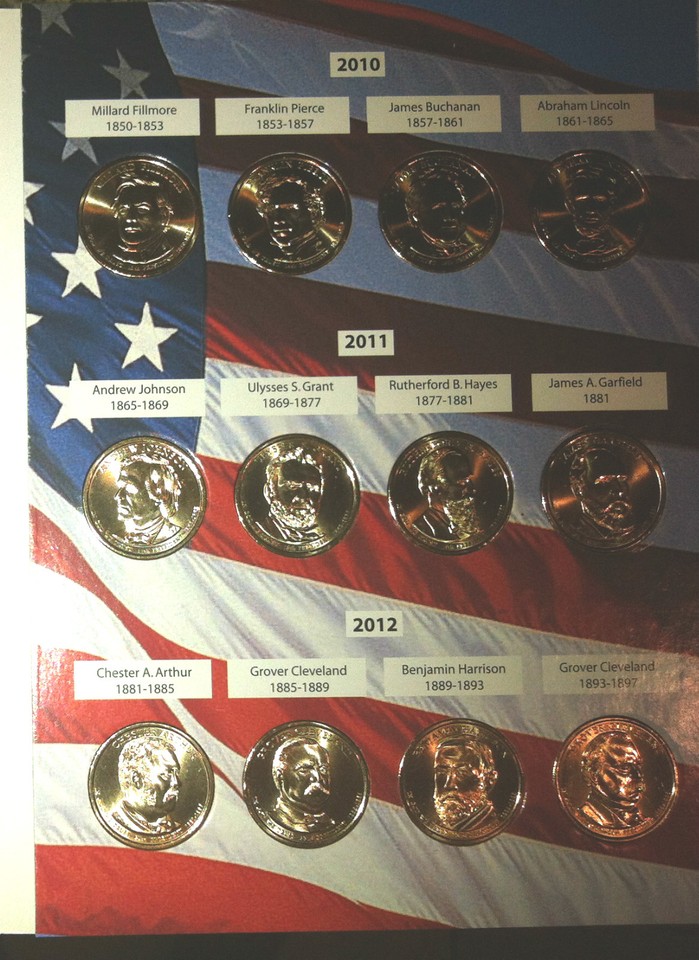 COMPLETE SET UNCIRCULATED PRESIDENTIAL $ DOLLAR COLLECTION 2007 to 2016 ...