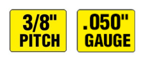 Oregon Square Ground Chisel Saw Chain 3/8 Pitch .050 Gauge 66 DL ...