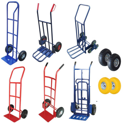 Heavy Duty Sack Truck Hand Industrial Trolley Two Wheel Tyre Barrow up ...
