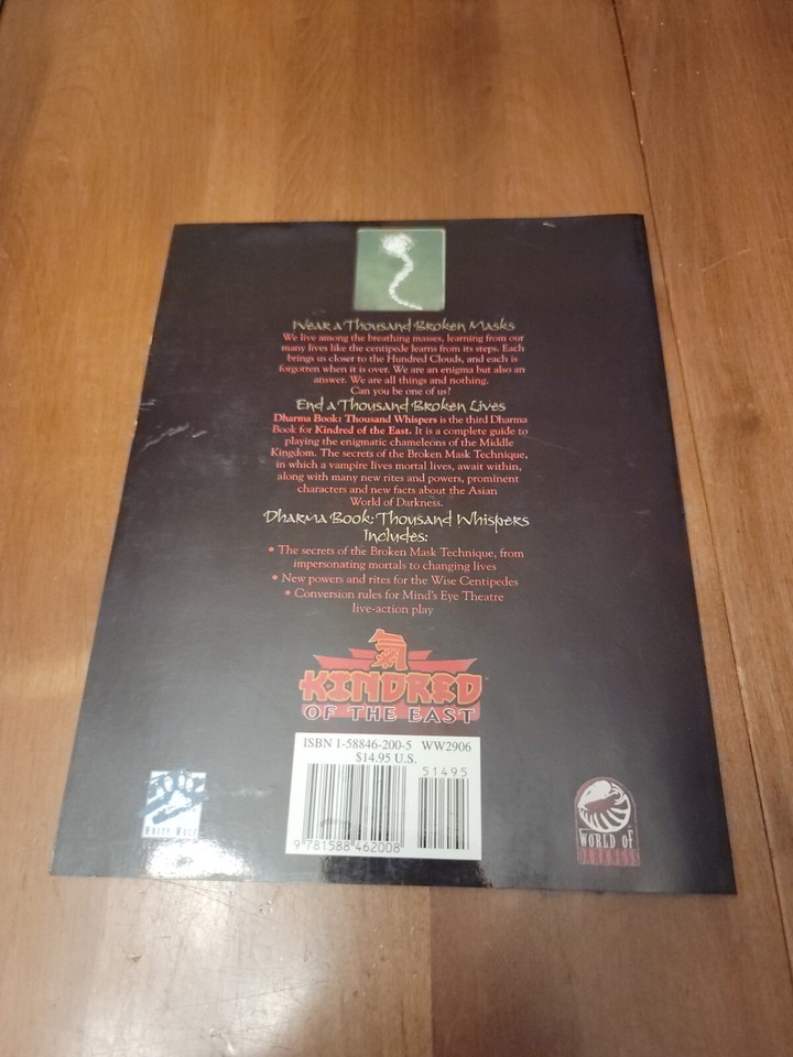 Dharma Bks.: Thousand Whispers by Steve Kenson (2001, Trade Paperback ...