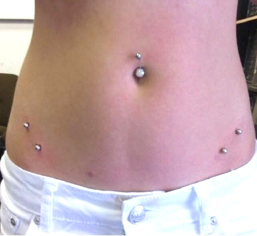 3 Hip Piercings