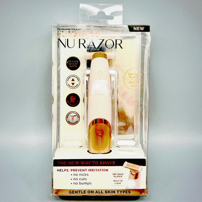 Nu Razor Finishing Touch Flawless 18K Gold Plated Built In Light ...