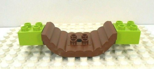 Lego Duplo Foot Bridge Brown w/ lime green anchor bricks | eBay