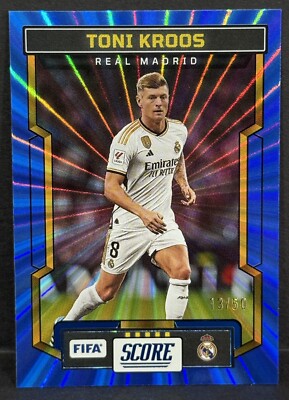 2023-24 Panini Score FIFA Soccer Real Madrid Toni Kroos Blue Swirl /50 ...