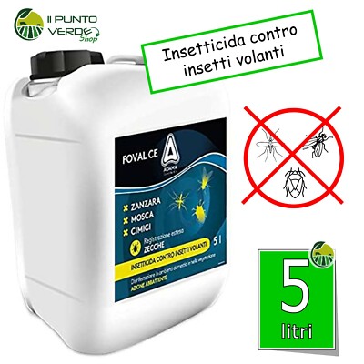 Adama INSETTICIDA mosche zanzare zecche FOVAL CE 5 LT CIPERMETRINA ...