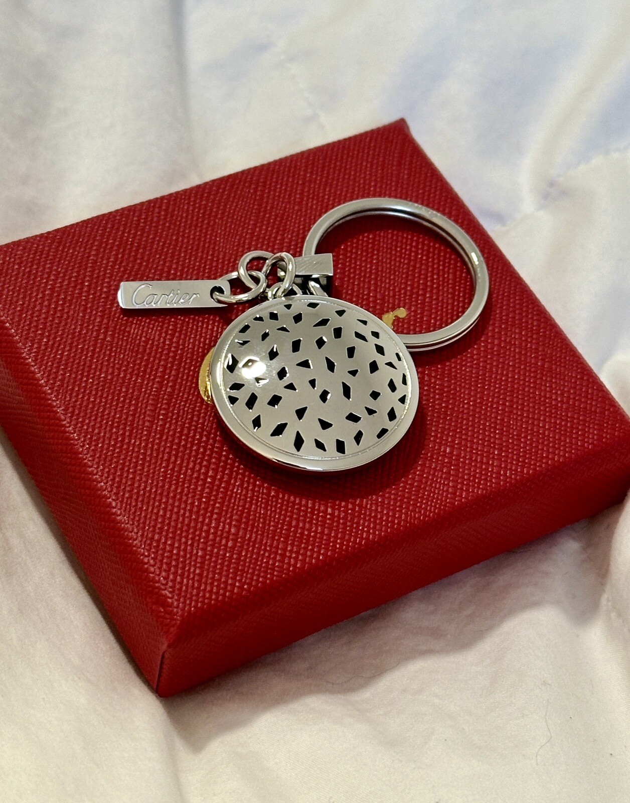 Cartier Keychain Panthere Motif Silver Keyring | eBay