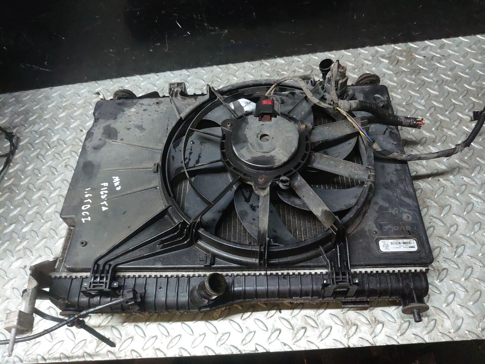 FORD FIESTA MK7 2011 - 2017 1.6 TDCI WATER RADIATOR AC RADIATOR + FANS ...