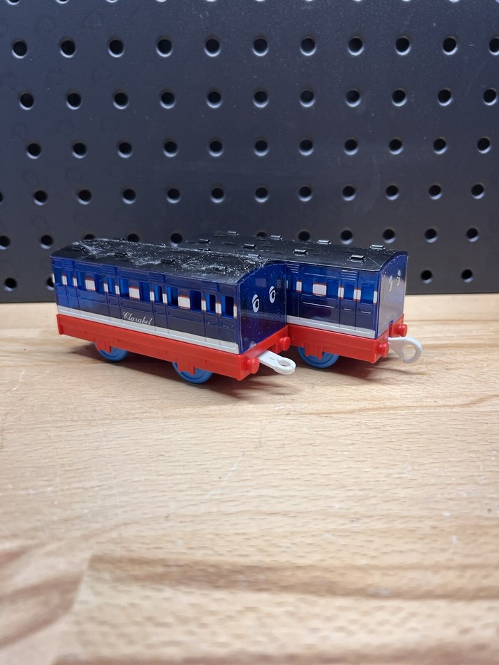 Thomas & Friends Trackmaster Clarabel Annie Coaches Clear Blue ...