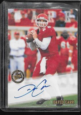 2002 Press Pass - DAVID CARR - Authentic Autograph Rookie SP - FRESNO ...