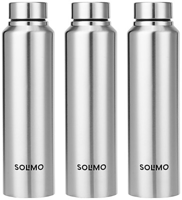 Slim & lightweight Stainless Steel Water Bottle-Set of 3-1000 ml Each ...