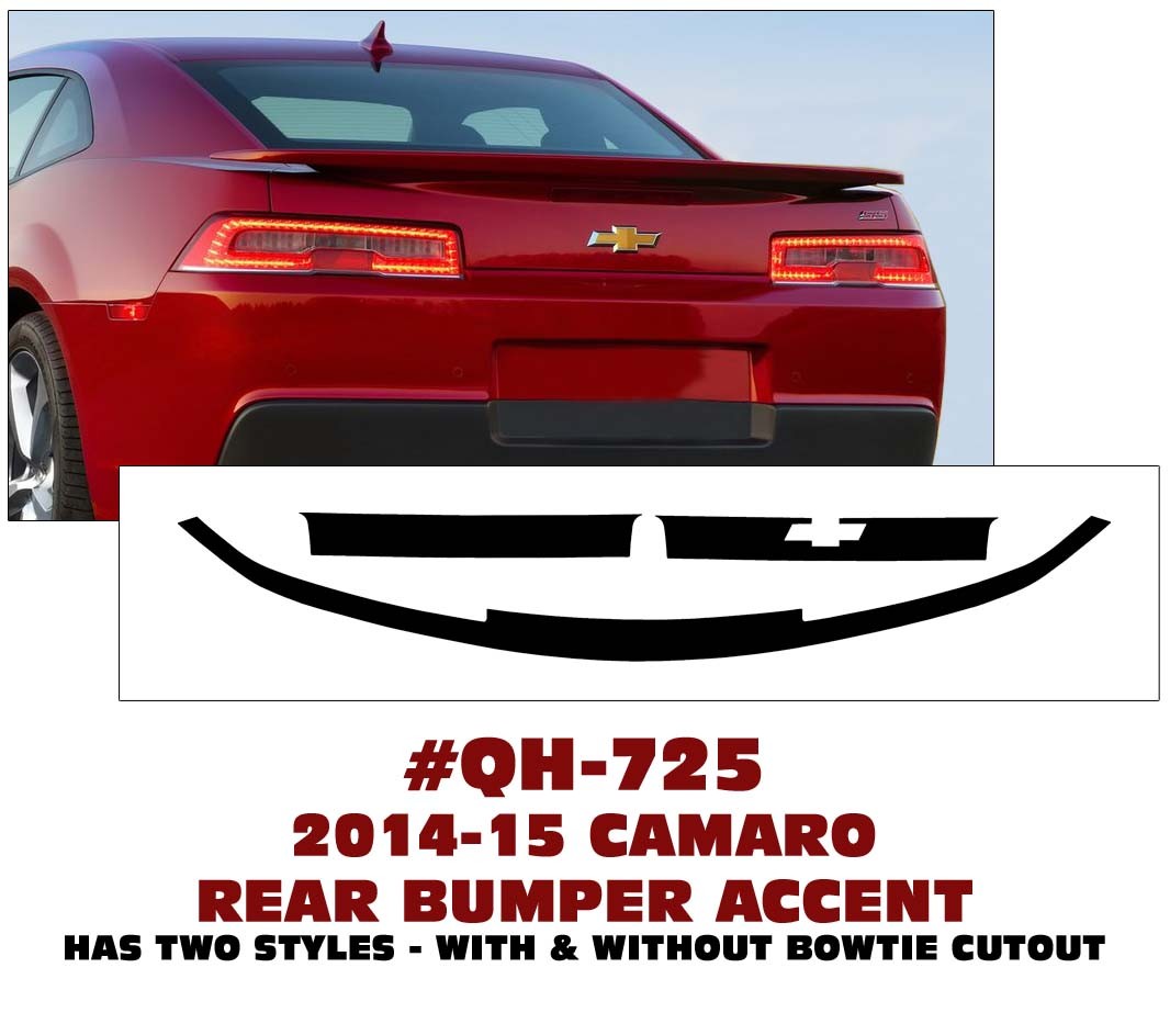 QH-725 2014 2015 CAMARO - REAR TRUNK / BUMPER ACCENT DECAL - CHOOSE ...