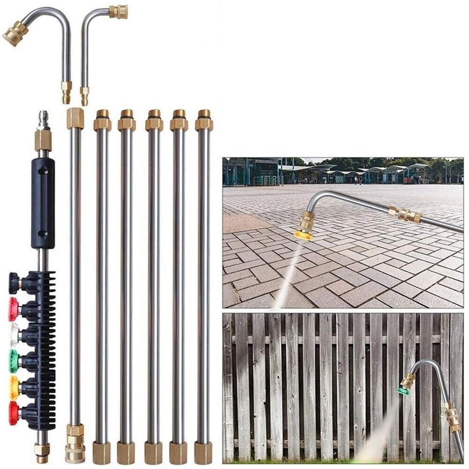 4000PSI High Pressure Washer Extension Wand Set Telescopic Lance w ...