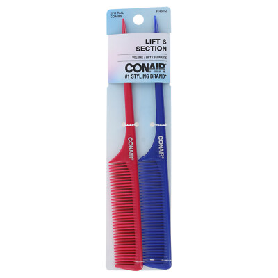 Conair Lift & Section Hair Tail Combs, Assorted Colors, 2-Pack | eBay