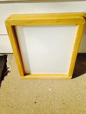 10 Hard wood Silkscreen Frame with White Multi-Filament Fabric, 20 X 24 ...
