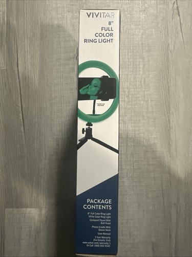 Vivitar USB 8" Full Spectrum Color Ring Light with Phone Cradle and ...