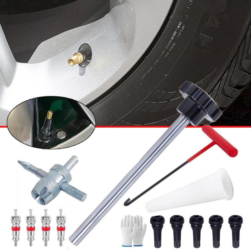 Tire Valve Stem Core Quickly Replacement Tool Kit for Cars, Trucks ...