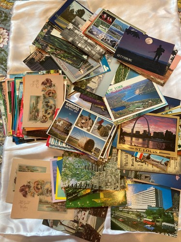 Mixed Lot 150+ Postcards Antique + Vintage Used Many Unused Cards | eBay