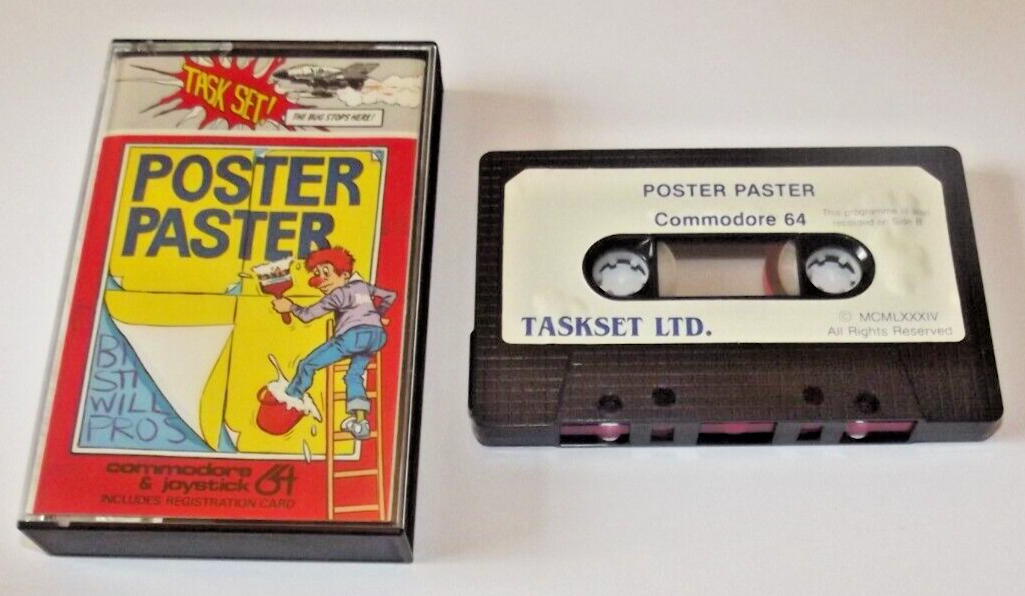 Rare Commodore 64 games POSTER PASTER 1984 TASKET collection for sale ...