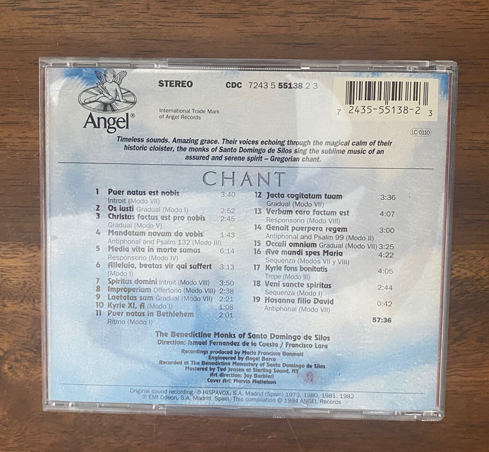 Chant (CD, Mar-1994, EMI Angel (USA)) 724355513823| eBay