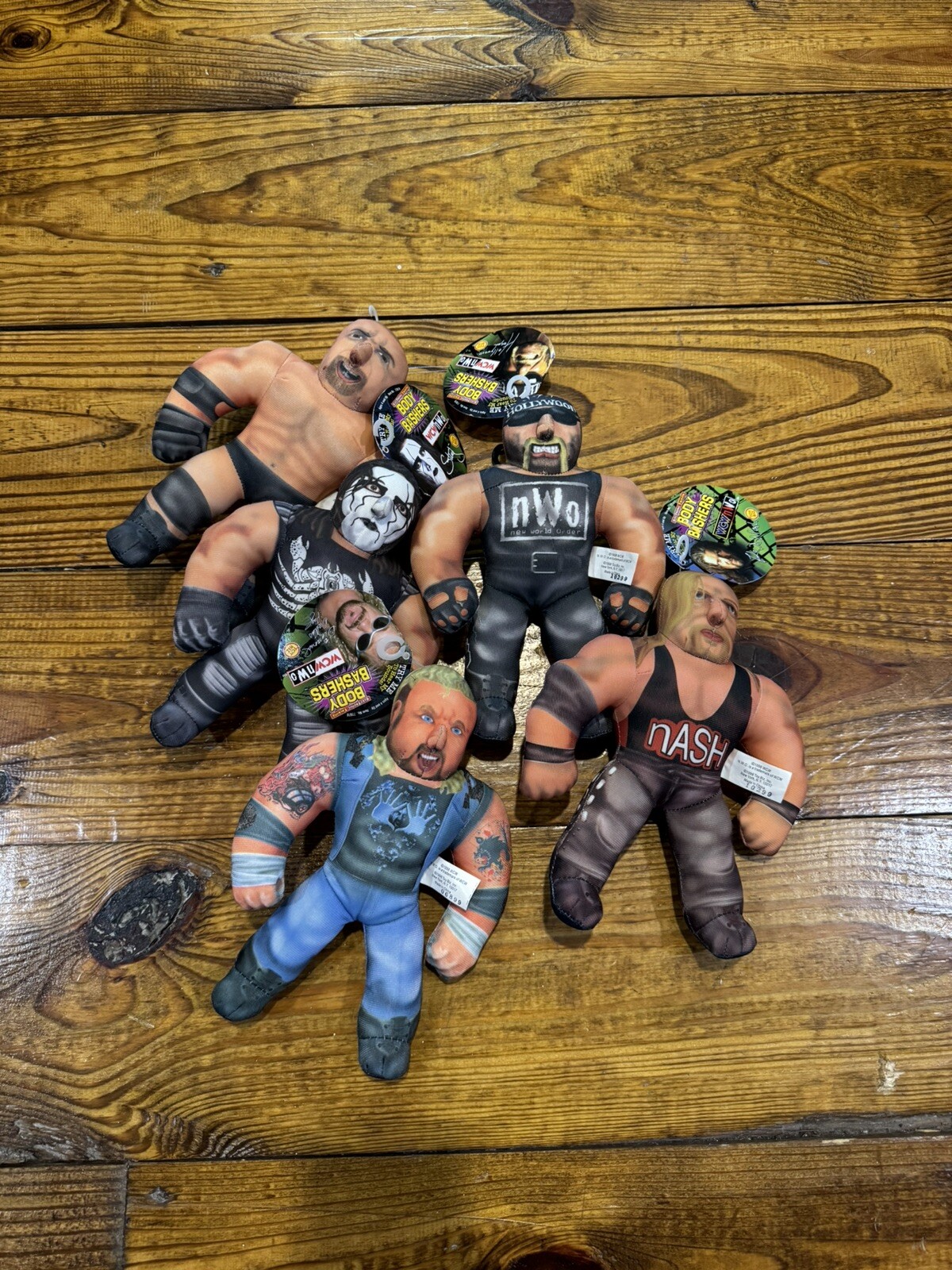 Vintage 90s WCW NWO Body Bashers Lot Wrestling Buddy Sound Hogan Nash ...