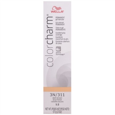 SALON HAIR WELLA COLOR CHARM PERMANENT DYE GEL 3N/311 DARK BROWN | eBay
