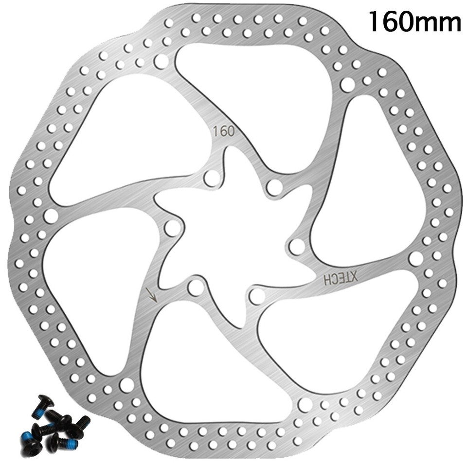 160/180/203mm Front Rear Rotor MTB Bicycle Brake Disc Rotors Stainless ...