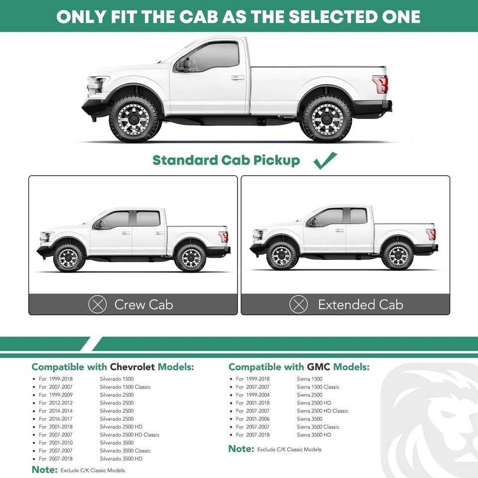 4" Chrome S/S 304 Oval Side Step Bars for Chevy Silverado 1500 GMC ...