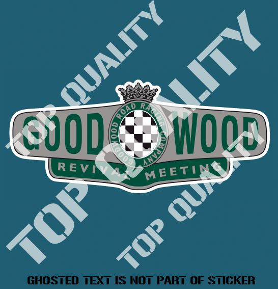 GOODWOOD REVIVAL Decal Sticker Vintage Retro Garage Race Drag Euro ...