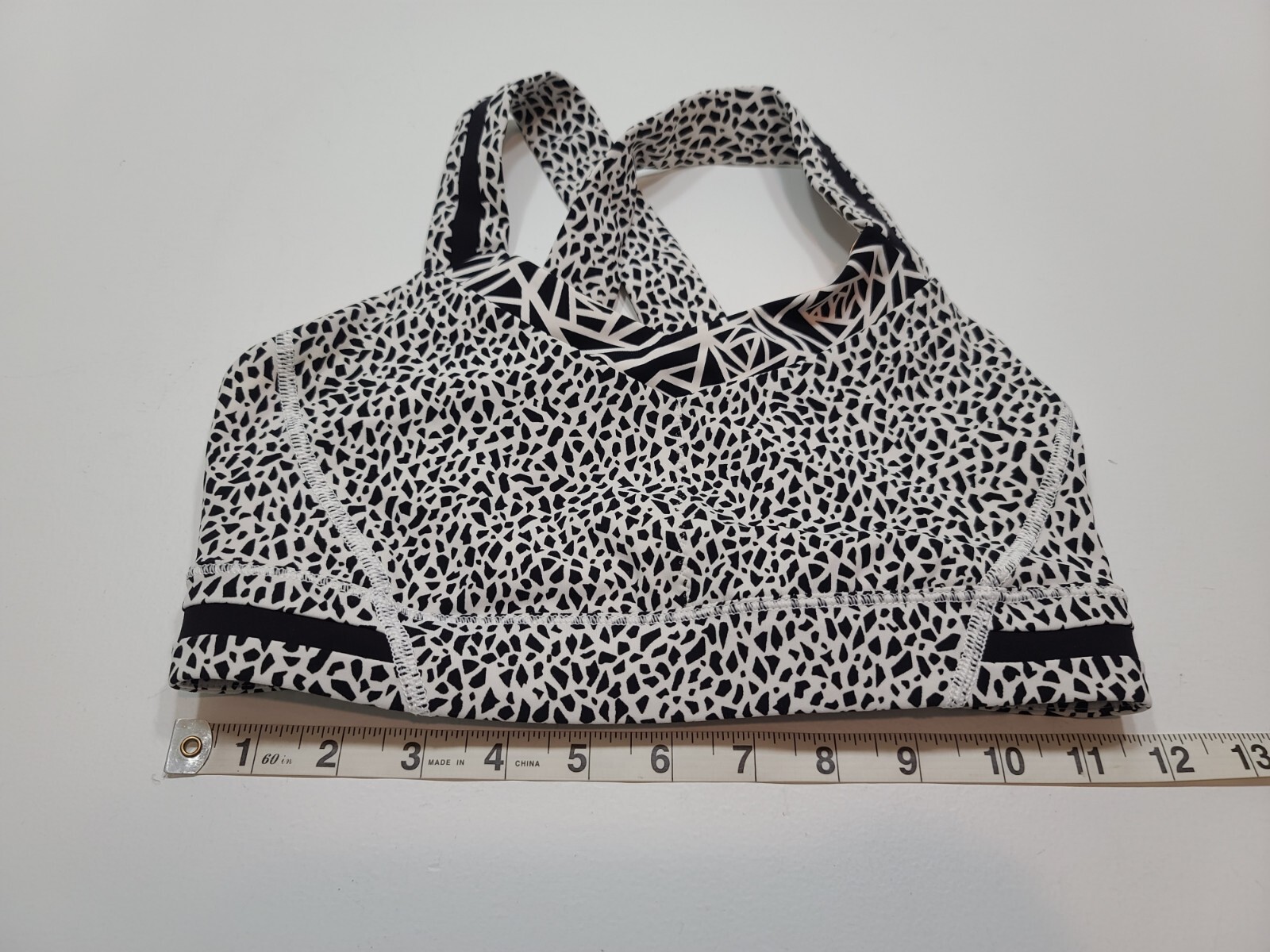 Lululemon Rack Pack Bra Miss Mosaic White Posey Black… - Gem