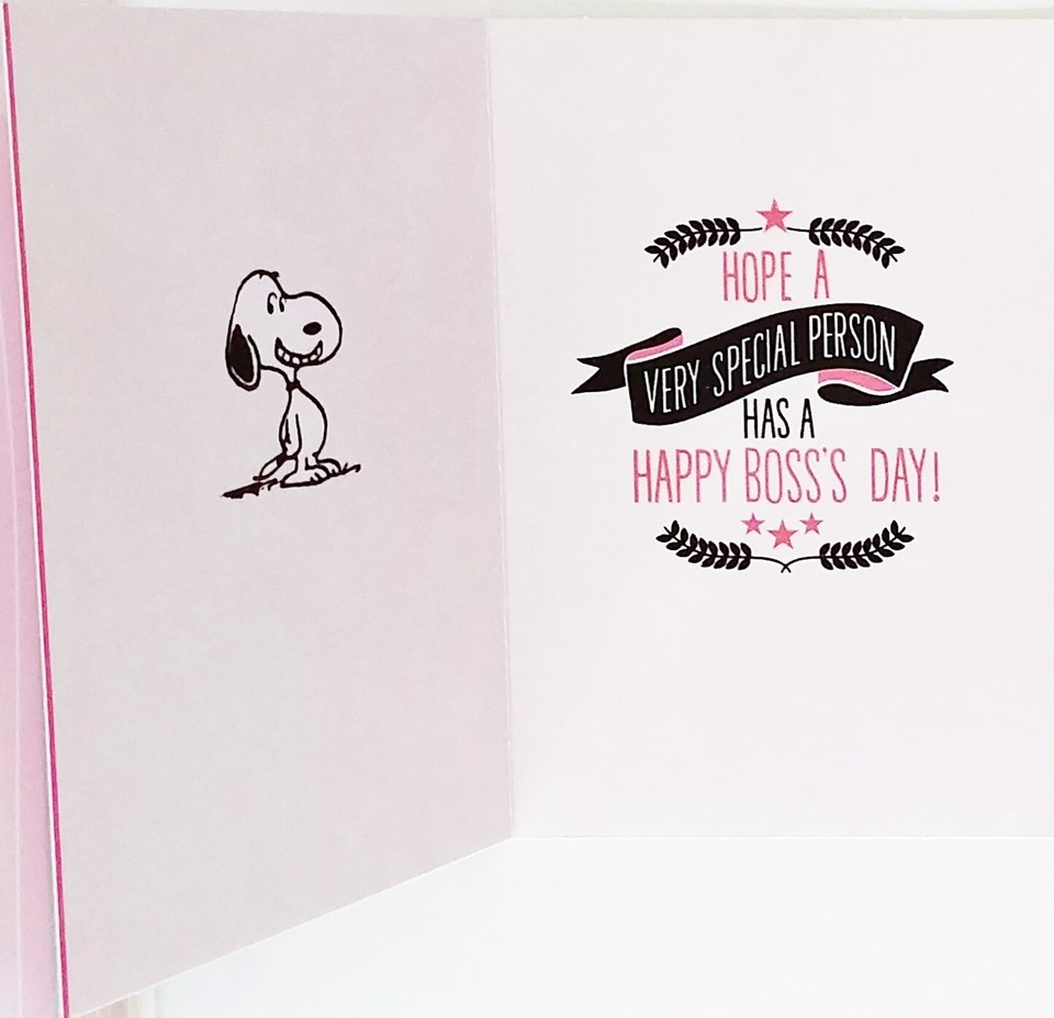 Hallmark Peanuts Snoopy Happy Boss's Day Greeting Card - Appreciation ...