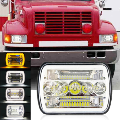 7x6" 5X7" LED Headlights DRL For International Harvester 4700 4800 4900 ...