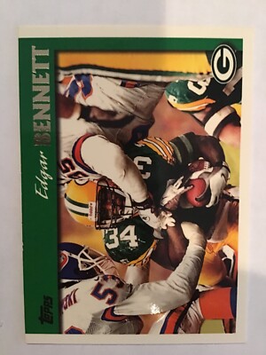 1997 Topps Football Card #356 Edgar Bennett Green Bay Packers RARE ...