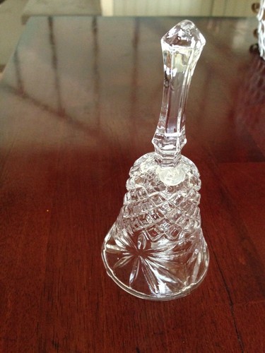 Beautiful Vintage 5 1/4" Pressed Glass Clear Dinner Bell | eBay