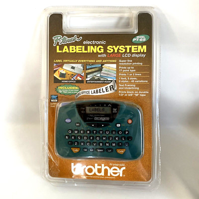 Brother P-Touch PT-65 Label Maker Thermal Printer LCD Display 2 Line ...