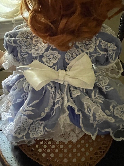 Marie Osmond porcelain doll Lacey Material Girls full toddler size red ...