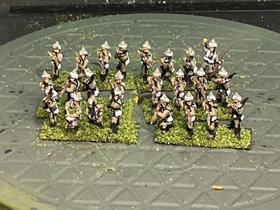 15mm Painted British Colonial Infantry Regiment. 24 Figs w/Command | eBay