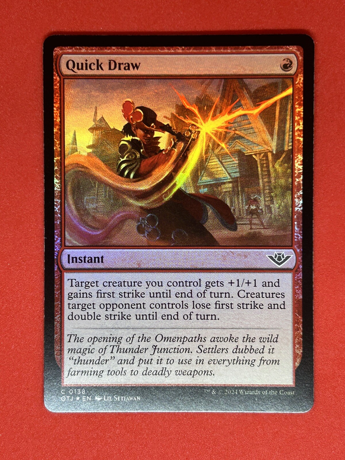 Quick Draw *FOIL Common* Magic MtG x1 OTJ Outlaws of Thunder Junction ...