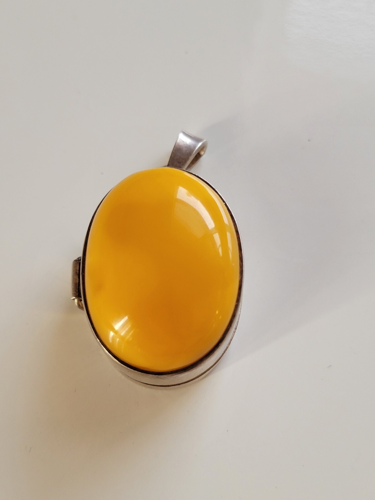 Vintage Sterling Silver Natural Butterscotch Amber Locket Pendant | eBay