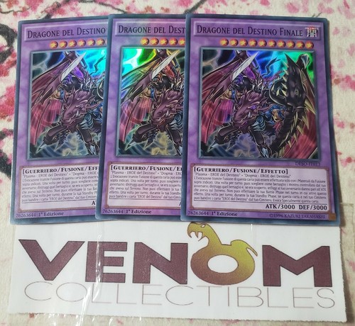 3x (M/NM) *ITALIAN* Destiny End Dragoon DESO-EN013 Super Rare 1st ...
