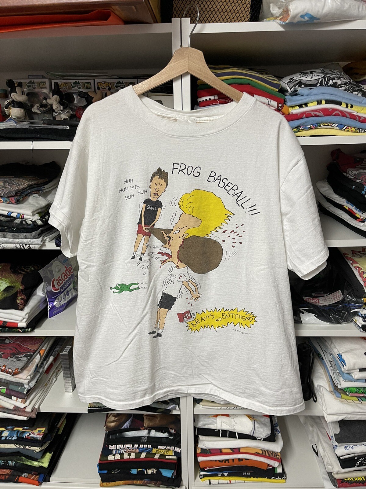 Vintage 1993 Beavis & Butt-head MTV Frog Baseball Gra… - Gem