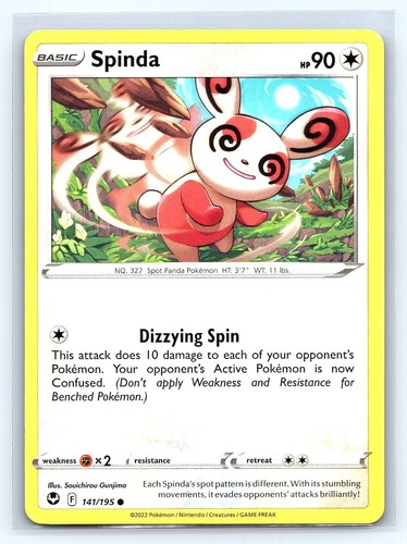 Spinda 141/195 - Silver Tempest Common Pokemon Card TCG | eBay